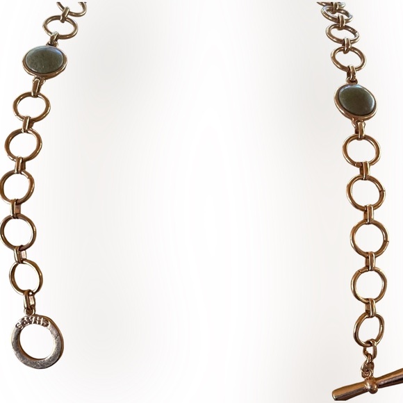 Chaps | Jewelry | Vintage Chaps Goldtone Faux Green Gem Station ...